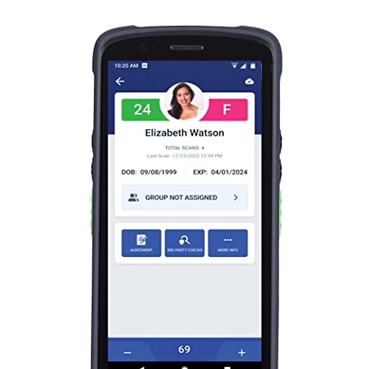 IDWare 9000 Handheld ID Scanner - ID, Drivers’ License, Age Verification & Passport Scanner with Veriscan Premium Software - Sync Multiple Devices