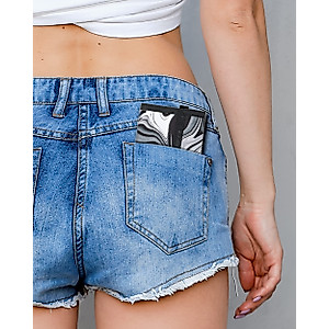 Fydelity 80's RFID Blocking Wallet - Mens and Women's RFID Wallet for Cards and Cash Bifold Hook & Loop Wallet Retro Wallets Men Women, Girls and Boys Wallet BLACK SLICK