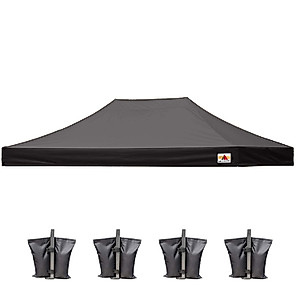 ABCCANOPY Replacement Canopy Top for Pop Up Canopy Tent (10x20, Black)