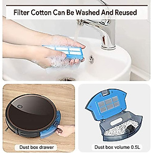 Robot Vacuum, Robot Vacuum Cleaner with Quiet Multiple Cleaning Modes Self-Charging 2000Pa Suction Robotic Vacuum Cleaner for Pet Hair Hard Floor Medium-Pile Carpets