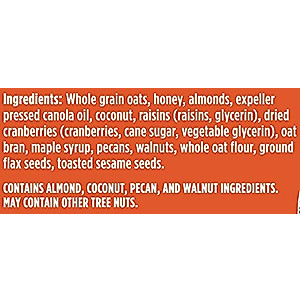 Bear Naked Granola Cereal, Breakfast Snacks, Fruit and Nut (6 Bags)