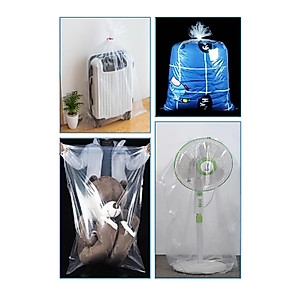 Clear Giant Storage Bags 55x63 Inches Huge Plastic Storage Bags for Furniture, Big Luggage, Industry Equipments Business and Agriculture Use (5 pcs)