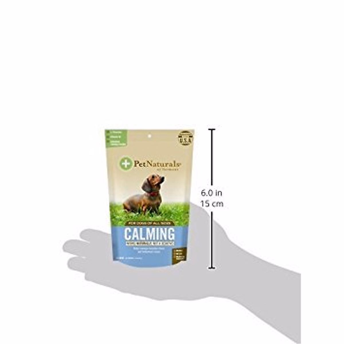(3 Pack) Calming for Dogs, Natural Behavior Support Formula, 30 Bite Sized Chews