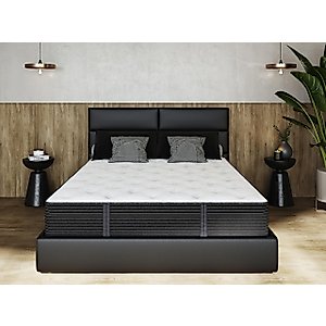 Mielmoon & Elegance Hybrid Mattress Heavy Duty Support-Firm Premium Luxury Motion Isolation/White-Black Natural Latex/Back Pain Relief, Made in USA (Firm,Full XL)