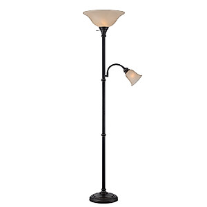 Lite Source Torchiere Lamps Ls-82550Ab Henley Torch/Reading Lamp, 17" L x 16" W x 72" H, Antique Brass