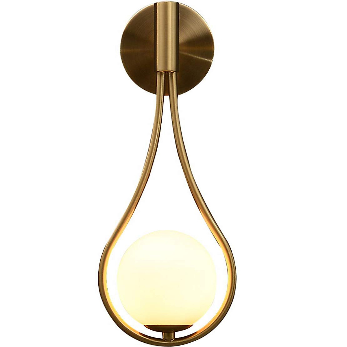 BOKT Frosted White Glass Globe Lamp Shade Replacement Milk Glass Ball Lampshade Cover Opal Sphere Shade for Pendant Light, 5.9” Diameter, 2.64" Opening Diameter (White)