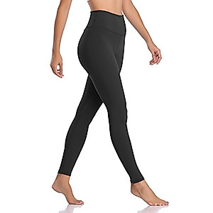 Colorfulkoala Women's Buttery Soft High Waisted Yoga Pants Full-Length Leggings (M, Black)