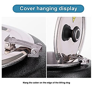 YBSVO 11 Qt. Round Black Countertop Food/Soup Kettle Warmer - 120V, 400W