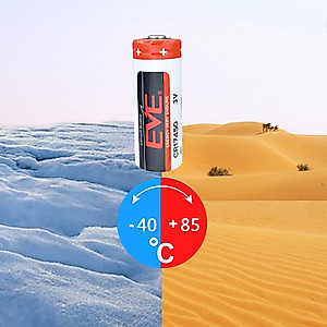 STEPMAX (10 Pack EVE CR17450 Lithium Battery 2400mAh 3V Replacement PLC Industrial Control Battery