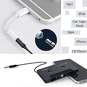 Car Audio aux Cassette Adapter and a Type C to 3.5mm Audio Aux Jack Adapter,Compatible for Google , Samsung , Xiaomi , Huawei All Type C Port Devices.