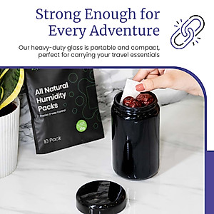 Infinity Jars Classic Black Glass Jar 400 ml (13.53 fl oz) Ultraviolet Airtight Smell Proof, Refillable Container Screw top Jar for Long term storage Coffee, Spices, Dried Goods Jar for Kitchen 3 Pack