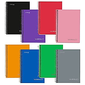 Top Flight Wired Personal Wirebound Notebook, 100 Sheets, College Rule, 7 x 5 Inches, 1 Notebook, Cover May Vary (33185)