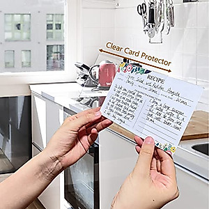 feasteery Recipe Box,Recipe Cards 100 Size 4x6 with 16 Divider,1 Conversion Card,100 Card Protectors,Rustic Wood Box Organizer Set,Cute Box for Housewarming Grandma Mom Wedding Bridal Shower