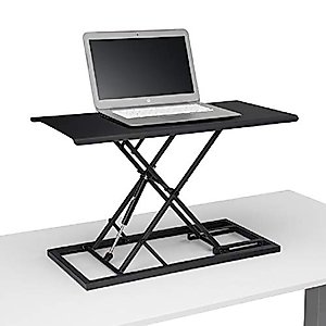 E3 Compact Stand Up Desk Converter (Black) by Uplift Desk
