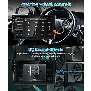 2+32G Android Radio for Honda Accord 8th 2008-2013 Support Wireless Carplay&Android Auto with 10.1" Touchscreen GPS Navigation Bluetooth USB WiFi FM/RDS Radio Receiver Backup Camera Head Unit Player
