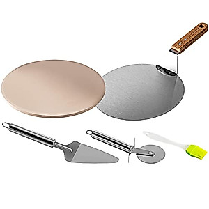VEVOR Pizza Oven for Outside - Portable Pizza Oven Kit with Pizza Stone, Pizza Shovel, Pizza Cutter, Thermometer for Camping，Stainless Steel Camp Pizza Oven, (13 inch, Silver)