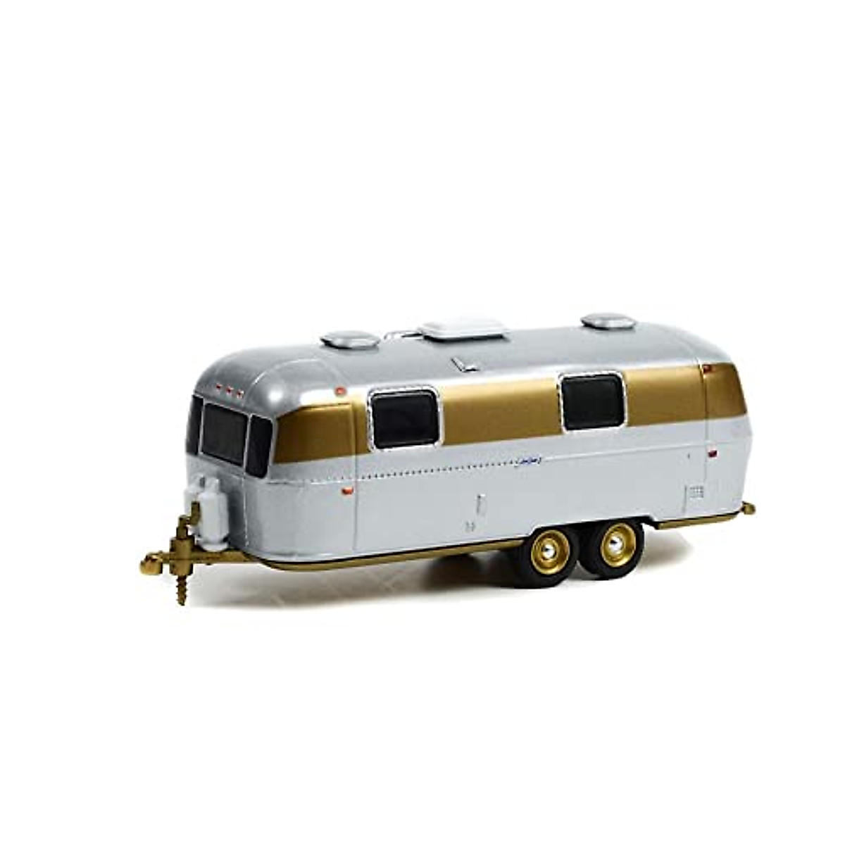 1972 Airstream Double-Axle Land Yacht Safari Custom Travel Trailer, Silver - Greenlight 34120C/48-1/64 Scale Diecast Model Toy Car