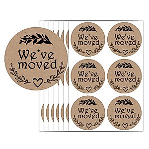 Top label We've Moved Stickers,New Home Address Envelope Seals,Moving Announcements Labels,2 Inch,240 Pcs Per Pack