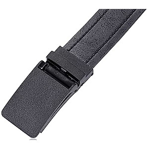 Marino Men's Comfort Click Ratchet Belt Casual Leather Belt for Men - Automatic Linxx Buckle, 1 3/8" Wide - Elegant Gift Box - Sandpaper Linxx - Deep Charcoal - Adjustable from 28" to 44" Waist