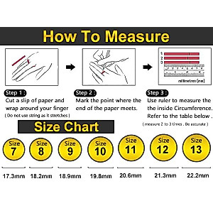 Signet Ring Size 7 Egyptian Jewelry Ankh Cross Ring Black Rings for Women