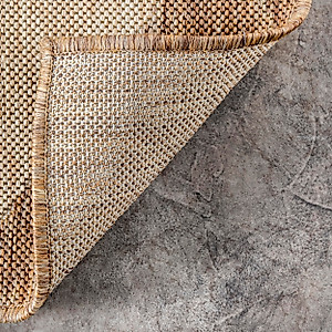 nuLOOM 5' x 8' Outdoor Performance Area Rug, Stain Resistant, Weather Resistant, High Traffic, Patio, Balcony, Outside, Sabina Brown