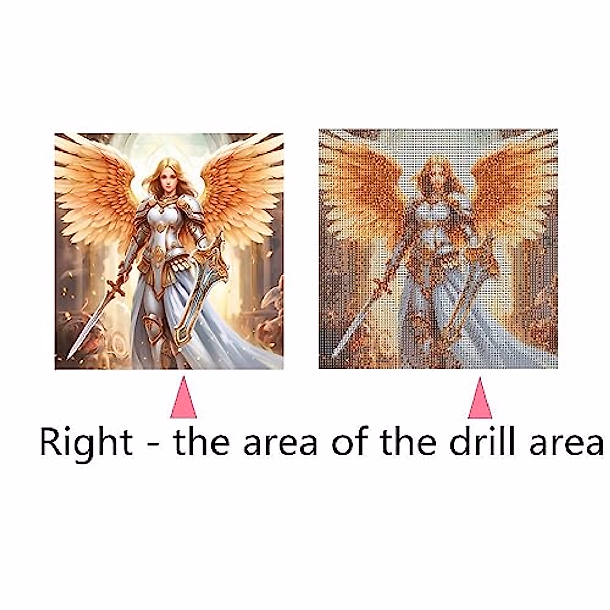 DIY 5D Diamond Art Painting Kit Cartoon Cross Stitch Diamond Art Painting Picture Kit Canvas Diamond Rhinestone Crystal Cross Stitch Embroidery Picture Adult Home Decor Wall Decor (battle angel)