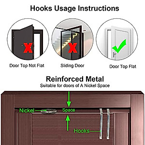 homyfort Over the Door Organizer, Hanging Storage Organizer with 5 Large Pockets & Clear Window for Nursery,Baby Diapers,Bathroom,Closet,Pantry,Dorm,Kids (Beige)