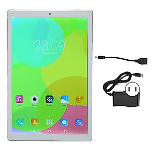 Laptop Tablet, 2560x1600 IPS 10.1 Inch Tablet HiFi Speakers 6GB RAM 128GB ROM 8 Cores CPU for Office (US Plug)
