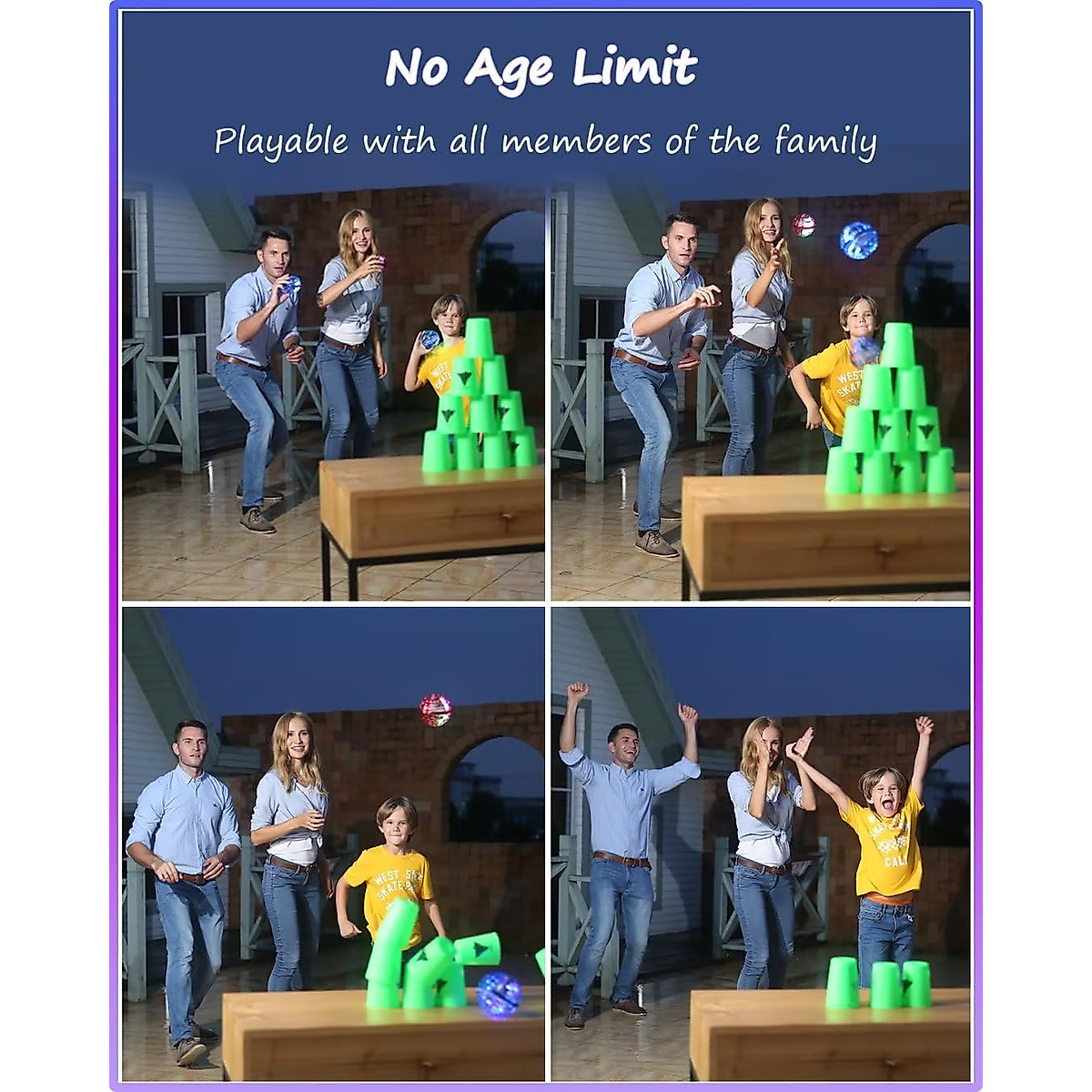 ATHLERIA Pro Hand Operated Mini Drone for Kids Teens,Led Light Arrow Rocket Helicopter Flying Ball Toy,Flying Spinner Interactive Toys,Birthdays for Boys Girls 6+