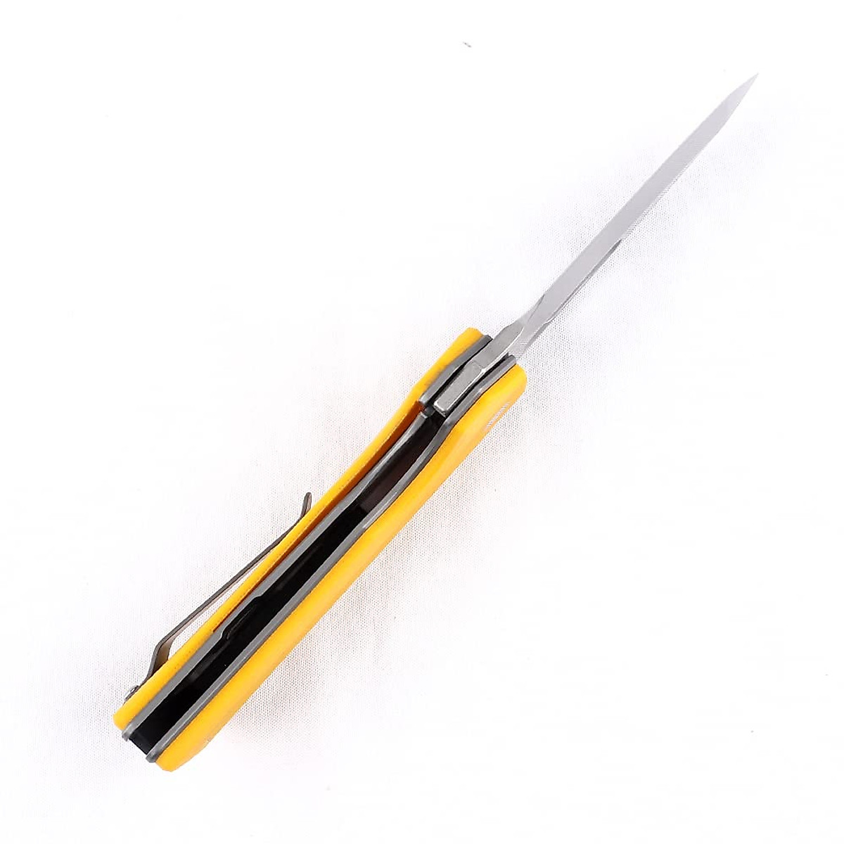 JEABROTHER outdoor folding pocket knife, with 2.6 inch 14C28N blade, G10 handle, steel clip, EDC overturning utility knife, used for hunting, camping, hiking and fishing