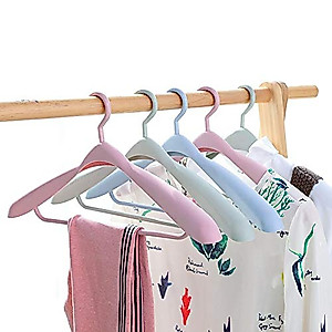 Earchy Standard Hanger,Plastic Hanger Seamless Wide Shoulder Suit Hanger Adult Non-Slip Hanging Coat Suit Hanger-3 Pack