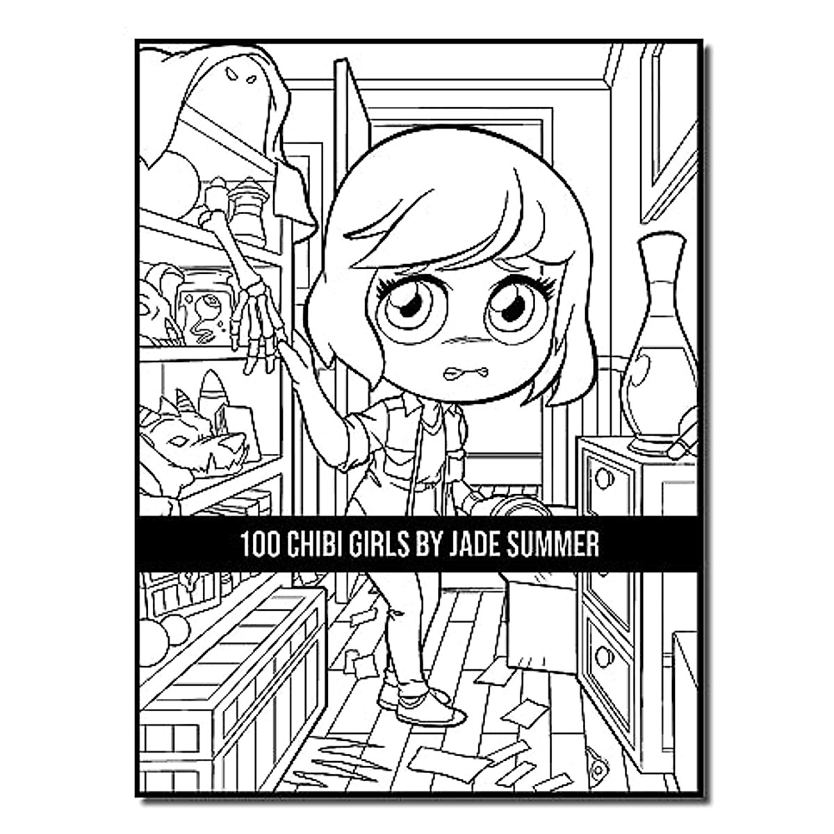 100 Chibi Girls: An Adult Coloring Book Collection with Cute Girls, Fantasy, Horror, Christmas, and More!