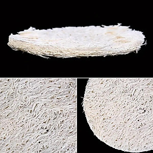 Facial Loofah Pads, 2.36 inches Round Complexion Natural Loofah Facial Discs Exfoliating Facial Loofah Skin Scrub Pack of 20