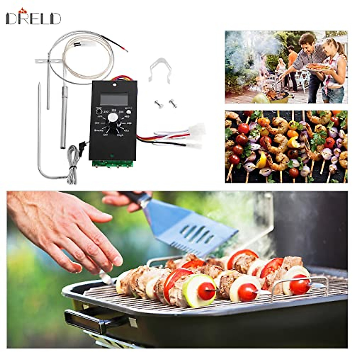 Replacement for Pit Boss Pellet Grills Digital Temperature Control Panel Kit, with Thermostat Controller Board, Temperature Probe, Hot Rod Ignition Meat Probe