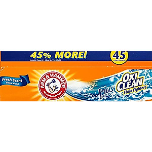 Arm & Hammer Plus OxiClean Powder Laundry Detergent, Fresh Scent, 45 Loads