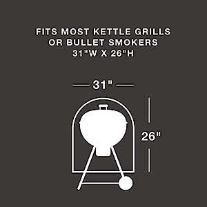 True Guard Grill Water Resistant Heavy Duty Patio Furniture Covers, Fade/Stain/UV Resistant for Outdoor Patio Furniture, 600D Rip-Stop Brown 30in