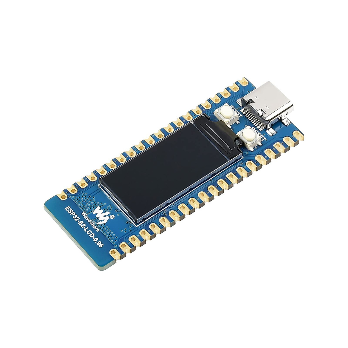 ESP32-S2 MCU WiFi Development Board with 0.96inch IPS LCD Display, 2.4 GHz WiFi 240 MHz Xtensa Single-Core 32-Bit LX7 Microcontroller, Support Raspberry Pi Pico Expansion Board