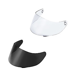 GDM GHOST Full Face Motorcycle Helmet - Matte Black, Medium (Clear & Tinted Shields)