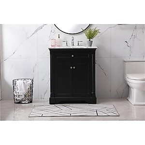 Elegant Decor Indoor Modern Under Sink Bathroom Fixtures Storage Organizer Cabinet 36 inch Single Bathroom Vanity - Teak