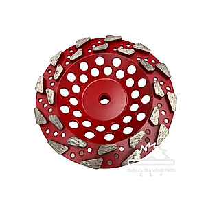 7” Diamond Grinding Cup Wheel for Concrete, Masonry, Epoxy & Paint Removal 5/8-11” Arbor Threaded Grit #18-20