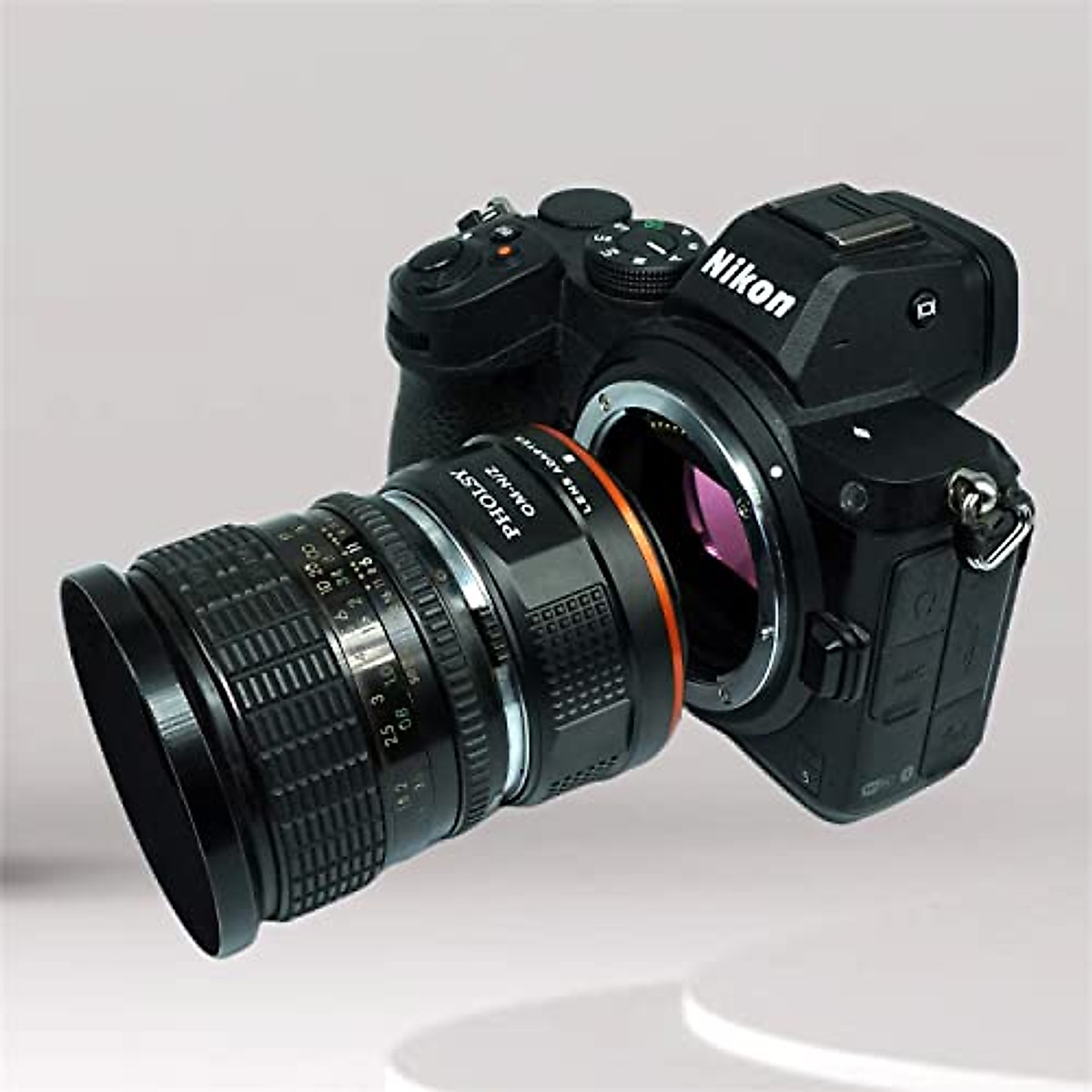 PHOLSY Lens Mount Adapter Compatible with Olympus Zuiko OM Lens to Nikon Z Mount Camera Body Compatible with Nikon Z fc, Z30, Z9, Z8, Z6 II, Z7 II, Z6, Z7, Z5, Z50