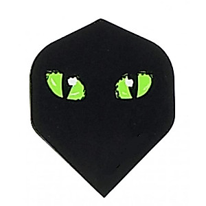 US Darts 5 Sets (15 Flights) Cats' Eyes, Black CAT Standard Shape Dart Flights