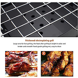 ATAAY Barbecue tool set Outdoor Charcoal Grill, Stainless Steel Barbecue Tool Kits with Square Design Suitable for Outdoor Campers Barbecue Lovers Travel Parks Beaches Wild