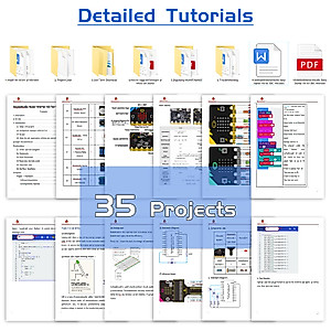 KEYESTUDIO Basic Starter Kit for Microbit V2.2 V1.5 (Not Included), with 35 Projects Tutorial, i2c LCD, 5V Relay, LED Matrix, Breadboard Components Great for STEM Programming Education
