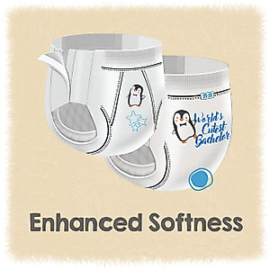 Cuties Boys 2T/3T Refastenable Potty Training Pants, Hypoallergenic with Skin Smart, 104 Count