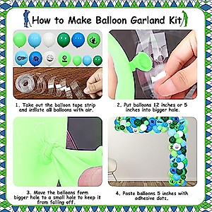 Golf 30th Birthday Decorations for Men, Thir-Tee Balloon Garland Kit with Glitter Thirtee Cake Topper, Golf Ball Balloons, Number 30 Balloon, Sports 30th Birthday Party Supplies