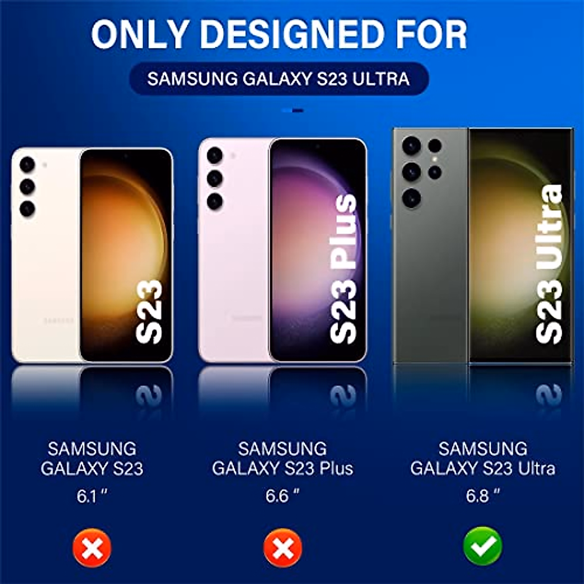 [3+3 Pack] for Samsung Galaxy S23 Ultra Screen Protector [Not Glass], 3 Pack Self-Healing TPU Film Accessories with 3 Pack Tempered Glass Camera Lens Screen Protector for Samsung S23 Ultra 5G