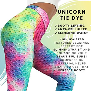 Women's Sexy Leggings Tie Dye Plus Size High Waist Scrunch Bubble Butt Lift Workout Anti Cellulite Yoga Pants