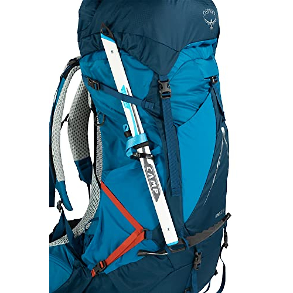 Osprey Atmos AG LT 65L Men's Backpacking Backpack, Night Shift/Scoria Blue, L/XL