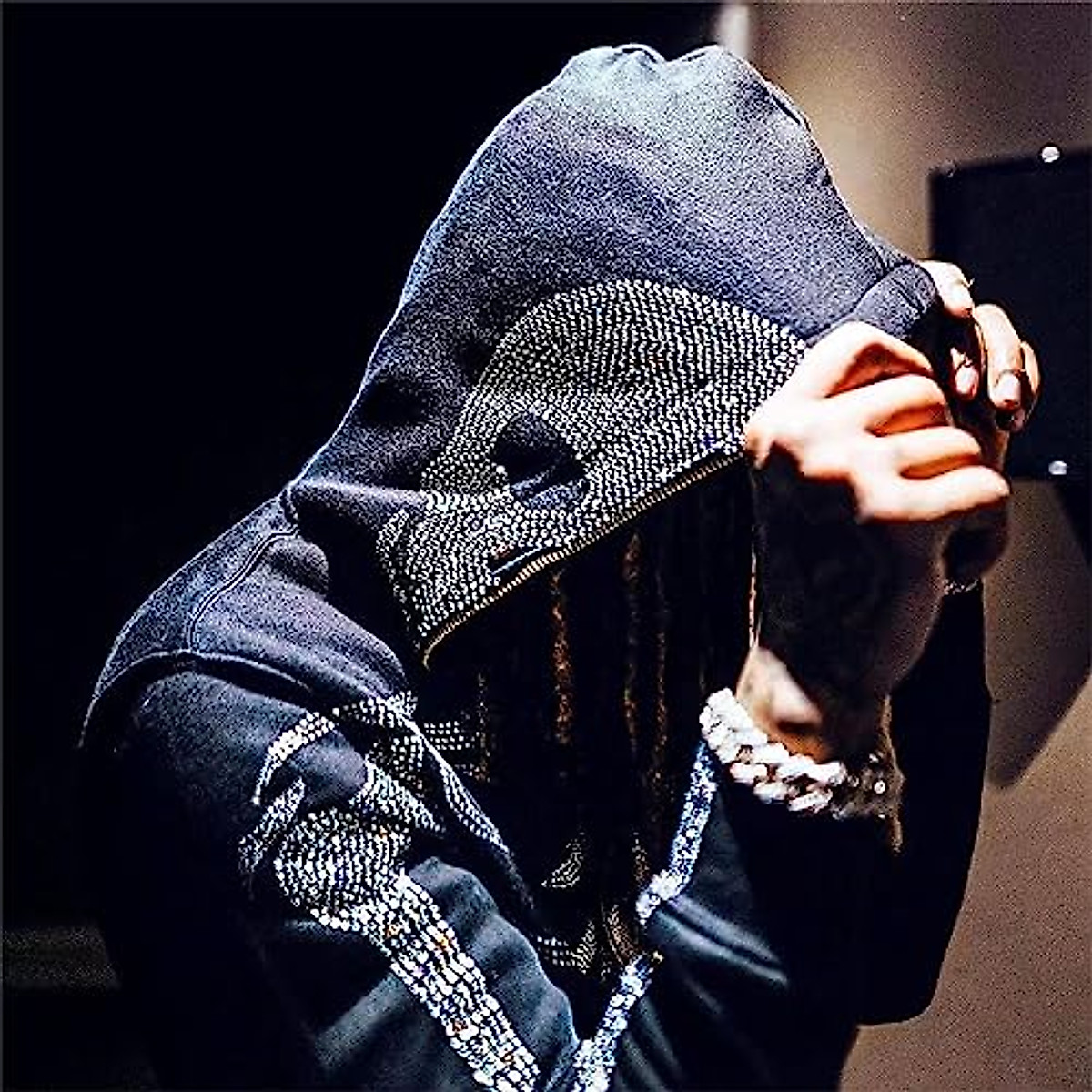 YAHUIUL Skeleton Hoodie Sp5der Hoodie Y2k Hoodie Y2k Jacket Hoodies Y2k Chrome Hearts Hoodie Skeleton Jacket Rhinestone Hoodie Full Zip Hoodie Y2k Jackets Y2k Zip up Hoodie Skeleton Rhinestone Jacket